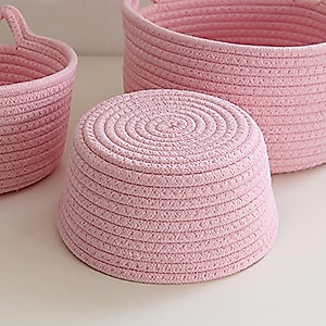 Tainrunse Sundries Basket Durable Folding Large Capacity Storage Basket for Home Living Room Bedroom Pink S