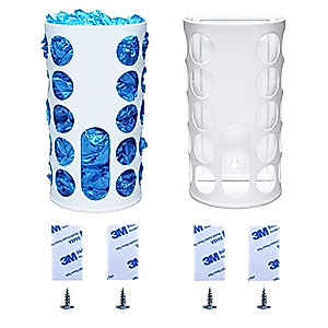 Howley Home Plastic Bag Holder (2 sets of grey and 2 sets of whit) Grocery Bag Holder Good for storing plastic bags under the sink,Wall-mounted space-saving sock and panty organizer in the cloakroom
