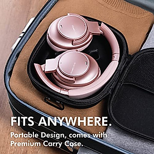 PowerLocus Active Noise Cancelling Headphones, Bluetooth Over-Ear Headphones with Noise Reduction, 70Hrs Playtime, Wireless Headphones, Hi-Fi Deep Bass, Foldable with Microphone for Phones/Laptops/PC
