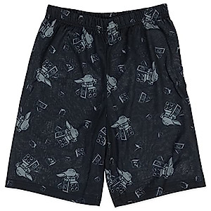 LEGO Star Wars Pajama Set for Boys, 3-Piece Grogu, Baby Yoda T-Shirt, Lounge Pants, and Shorts Set, Light Blue, Size 6/7