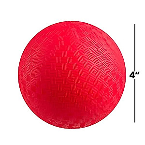 Sports Balls with Hand Pump for Kids - (Pack of 4) 6-Inch Diameter Rubber Sport Ball Toy Set Includes Football, Soccer Ball, Basketball and Playground for Fun Outdoors and Backyard