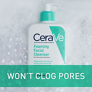 CeraVe Foaming Facial Cleanser | 12 oz | Daily Face Wash for Oily Skin | Fragrance Free