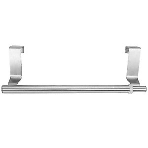 Over Door Towel Rail Holder, Towel Rack for Cabinet Retractable Stainless Steel Kitchen Over Cabinet Towel Bar Rack Shelf No Drilling (Single bar Small Size)