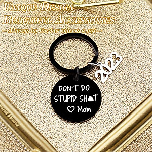 Teen Boy Girl Stocking Stuffers Teen Girls for Women from Mother Under 5 Dollars Don't Do Stupd Sht Pop Love Mum Girls Separated from Parents 2022 a Gag Gifts Keychain Son Daughter Graduation Birthday