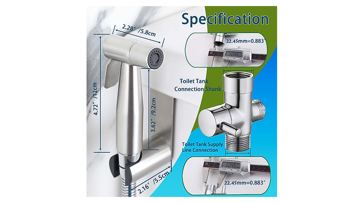 Bidet Sprayer for Toilet - Handheld Bidet Kit with Adjustable Water ...