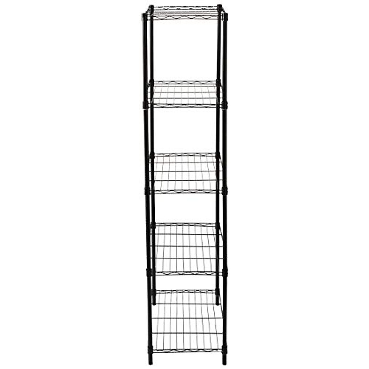 Home Basics Wire Shelving Storage Unit (5 Tier, Black)