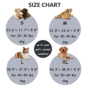 DTXDTech Dog Bed for Large Dogs,Waterproof Dog Beds for Medium Dog,Machine Washable Dog Bed with Non-Slip Bottom,Fluffy Cozy Rectangle Pet Bed Indoors,Black,L