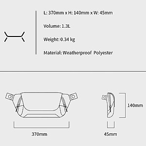 Kingsons EDC Sling Bag, Waterproof Shoulder Crossbody Backpack Chest Sling Bag for Men Women, Lightweight Everyday Carry Bag for Hiking Walking Biking Travel Cycling, Black