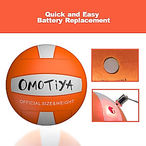 OMOTIYA Glow in The Dark Volleyball, LED Light Up Volleyball, Outdoor Volleyball Gifts for Boys and Girls, Night Glowing Ball, Soft Volleyballs Gifts Ideas for Age 8, 9, 10, 11, 12, 13+ Kids Teens