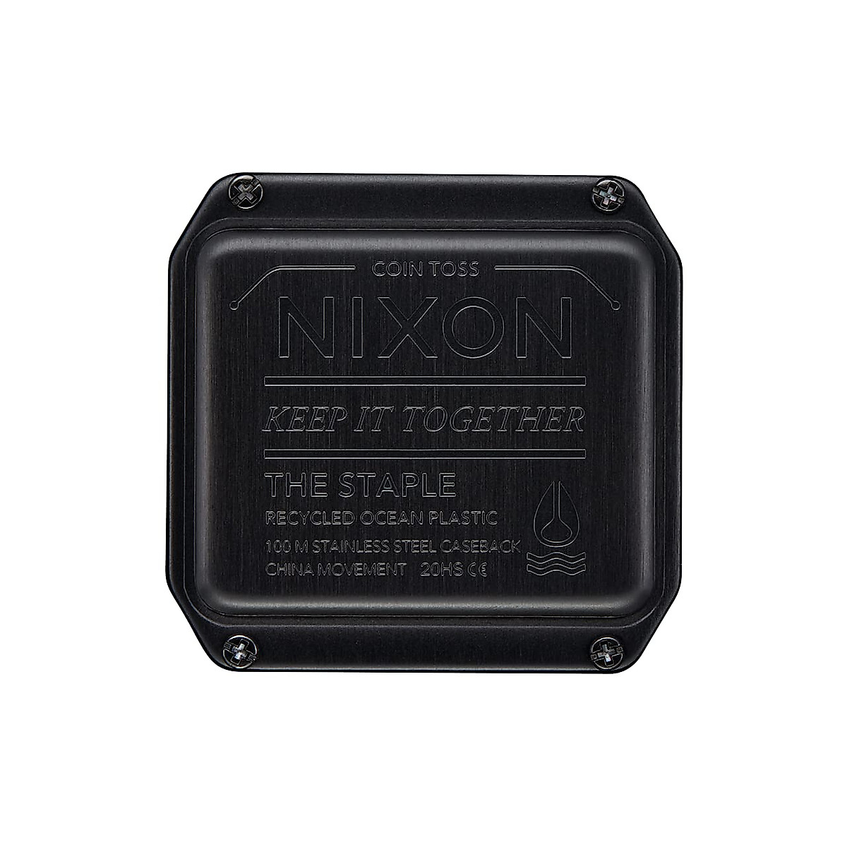 NIXON Staple A1309-100m Water Resistant Men's Digital Sport Watch (38mm Face, 22mm PU/Rubber/Silicone Band) - Made with #Tide Recycled Ocean Plastics