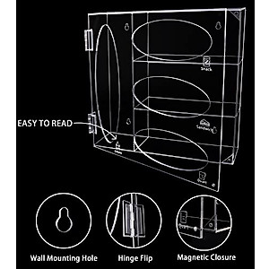 KMOLY Ziplock Bag Storage Organizer Plastic Bag Organizer Holder Acrylic Kitchen Food Storage Bag Dispenser for Gallon Quart Sandwich and Snack Compatible with Ziploc Solimo Hefty Glad Bags
