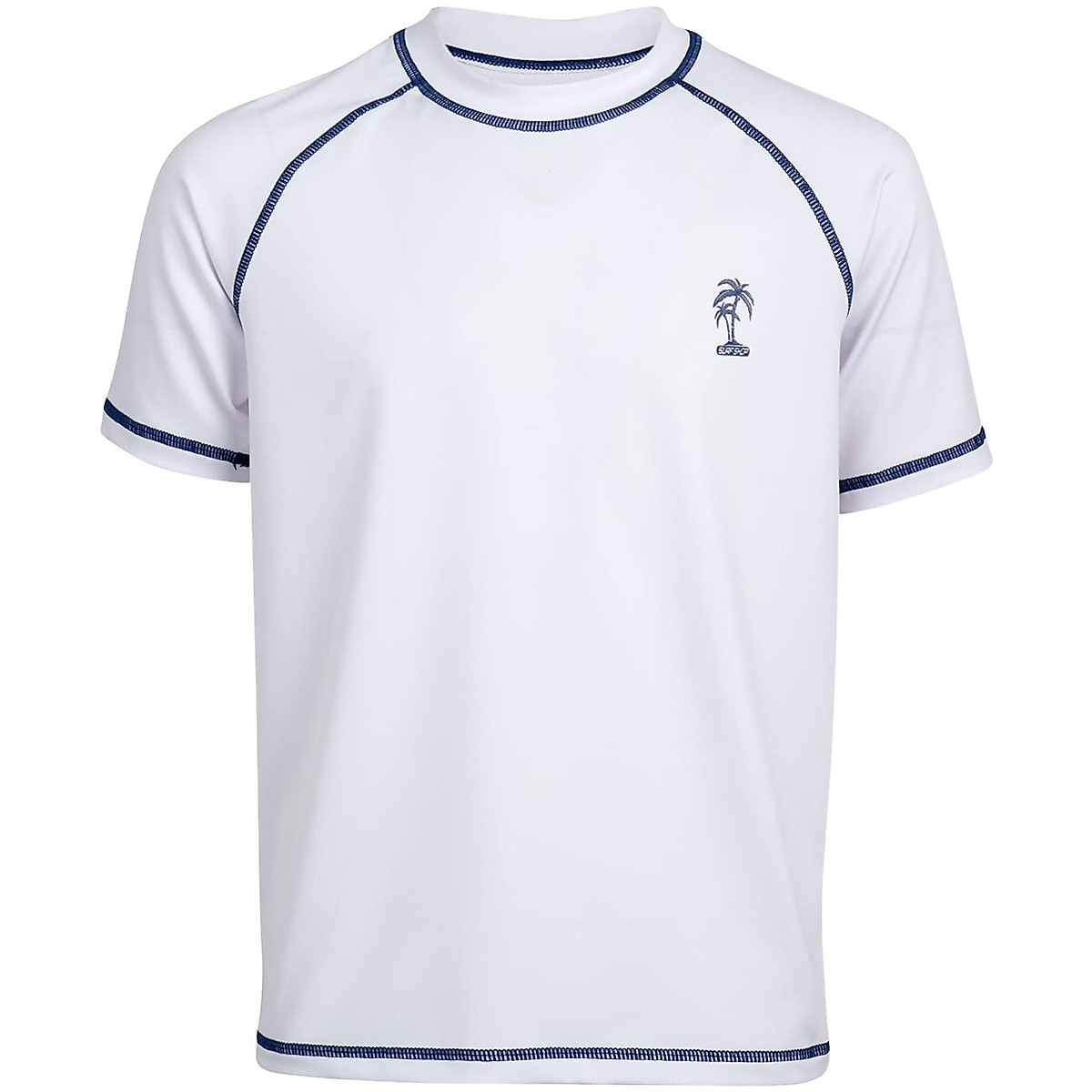 iXtreme Boys' Palm Tree Infant Rash Guard, White, 24M