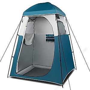 VINGLI 6.7FT Shower Tent, Changing Room Tent for Portable Toilet, with Mesh Floor and Carrying Bag, Lightweight & Sturdy, Perfecr for Camping, Boat, Dressing Outdoor or Indoor
