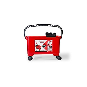 RUBICLEAN Triple SuperPro Grout Bucket System – Lightweight, Durable Washboy with 3 Spiral Rollers, 5.3 gal Capacity, Wheels, and Carry Handle – Ideal for Tile Installation and Cleaning