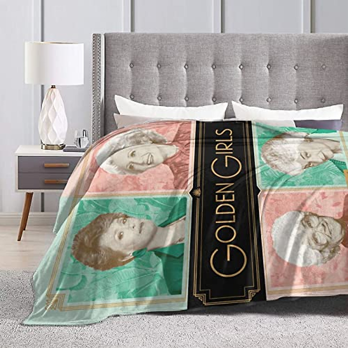 ASAYNOSMCA Fleece Blanket Throw Super Soft Cozy Plush Blankets, Lightweight Microfiber Throw Blanket for Couch Sofa Bed, Black, 60''x50''