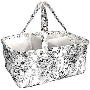 Stitch Happy Yarn Caddy - Storage Basket for Knitting and Crochet Supplies - Art Storage and Organization