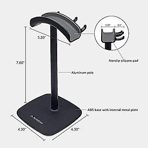 Avantree HT4186 & HS910, Bundle - Wireless Earbuds for TV Watching with Bluetooth Transmitter, No Audio Delay, Plug n Play & Neckband Headphone Holder Stand on Desk