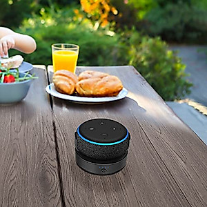 PlusAcc Battery Base for Echo Dot 3rd Generation - 10000 mAh Portable Alexa Charger Stand Holder for Echo Dot 3rd Gen, Up to 16 Hours Playtime (Black)
