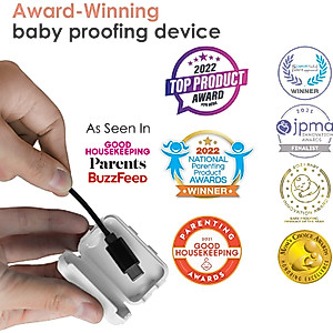 Watch Your Mouth Baby Proof Cord Cover | Award-Winning USB Charger Cover for Baby Proofing Cords | BPA & Phthalate-Free Charger Cover Protector | Electrical Safety Baby Products, (6-Pack, White)