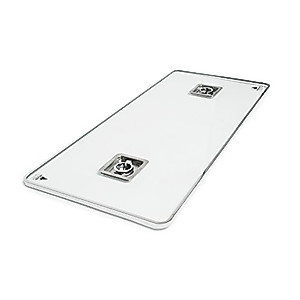 Outland Fire Table Tempered Glass Lid Insert for Series 401/403 Outdoor Propane Fire Pit Tables, Rectangular 29-Inch x 13-Inch x 5/16-Inch – Includes Bracket Set for Horizontal Interior Slide Storage