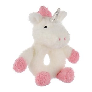 Apricot Lamb Baby Unicorn Soft Rattle Toy, Plush Stuffed Animal for Newborn Soft Hand Grip Shaker Over 0 Months (Unicorn, 6 Inches)