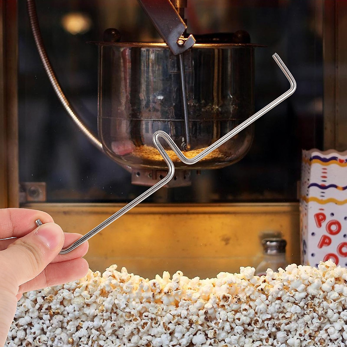 Hemobllo Popcorn Machine Mixer Stick - Popcorn Machine Parts Replacement Popcorn Machine Stirring Rod Popcorn Machine Stirring Shaft Popcorn Machine Stirring Stick Replacement Accessoroies
