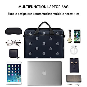 Paisley Water Drops Laptop Computer Bag Waterproof Shoulder Messenger Bag 13-15 inch Durable Laptop Tote Bag with Shoulder Strap Handle Lightweight Crossbody Briefcase