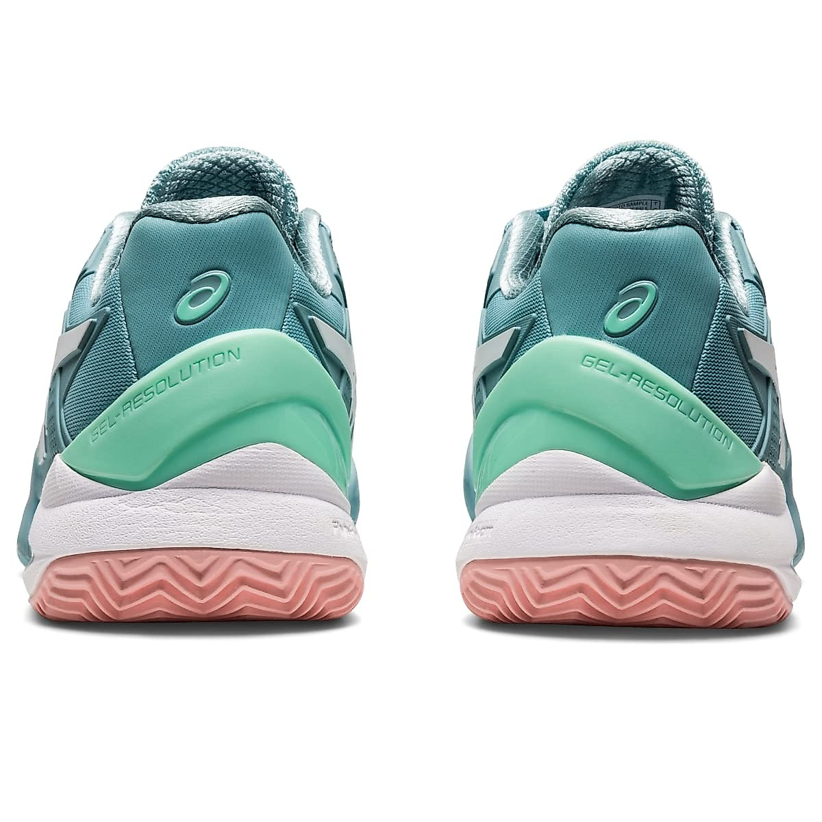 ASICS Women's Gel-Resolution 8 Clay Tennis Shoes, 9, Smoke Blue/White