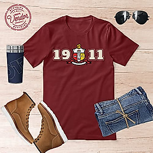Bad Bananas Kappa Alpha Psi - 1911 Crest - Official Vendor - Crew Neck Shirt - Cardinal XX-Large