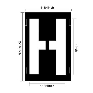 Attisstore Painting Stencil Set, 1 inch Plastic Letters and Numbers Interlocking Stencil Kit 138 Pieces, Black