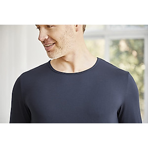 YIMANIE Men's Thermal Underwear Set Long Johns Ultra Soft Top and Bottom Fleece Lined Base Layer Set for Cold Weather Blue