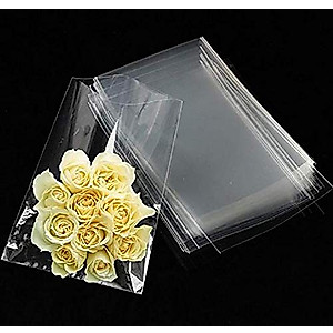 100x Clear Flat Cello/Cellophane Treat Bag 6x8 inch(1.2mil) Gift Basket Supplies