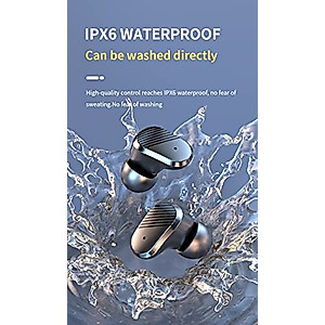 Bluetooth Headphones V5.3 Wireless Earbuds 48HRS Standby Battery Life with Wireless Charging Case & LED Power Display Deep Bass IPX7 Waterproof Earphones Microphone Stereo Headset for iPhone & Android