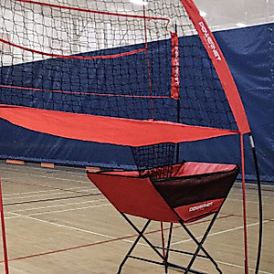 PowerNet Volleyball Wheeled Cart | Portable Hammock Ball Cart | Collapsible Rolling Training Equipment Basket | Lightweight Bin | Great for Multisport Use
