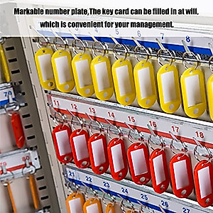200 Position Adjustable Key Cabinet Lock Box Wall Mounted Stainless Steel Key Organizer with Hooks and Markable Key Number Plate (Color : Silver, Size : 200)