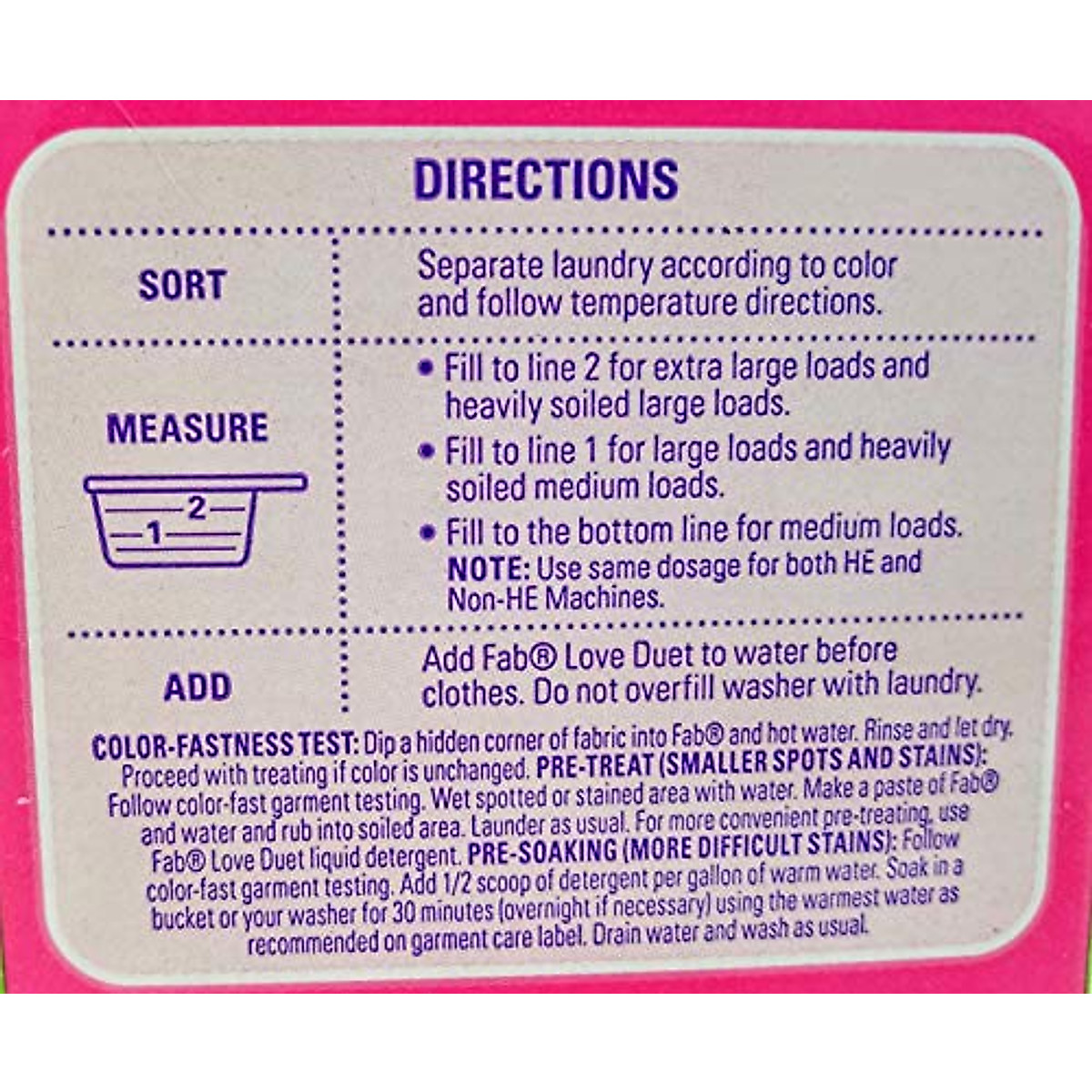 Fab Love Duet Powder Laundry Detergent (2.6 lbs)