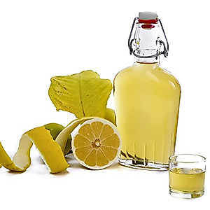 TOPZEA Set of 8 Swing Top Glass Flask, 8.5 Oz Clear Glass Hip Whiskey Flask Pocket Drinking Flask with Airtight Stopper, Easy Cap Liquor Bottle for Spirits, Beer, Brewing Bottle for 2nd Fermentation