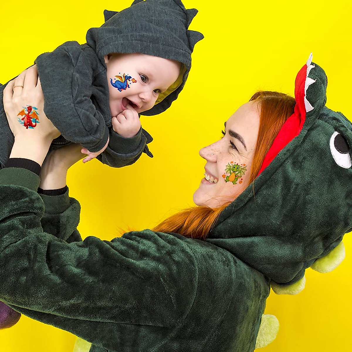 ArtCreativity Dragon Temporary Tattoos for Kids - Bulk Pack of 144 Tattoos in Assorted Designs, Non-Toxic 2 Inch Tats, Birthday Party Favors, Goodie Bag Fillers, Non-Candy Halloween Treats