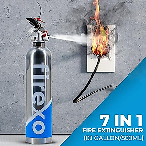 Firexo 7 in 1 Fire Extinguisher (0.1 Gallon) - Multi-Purpose&Portable Aerosol Extinguisher for All Fires inc. Li-ion Battery Fires (1)