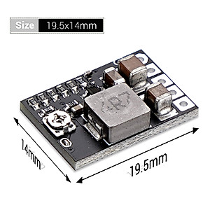 DROK DC Buck Converter, 6pcs Mini Voltage Regulator DC 4.5-20V 12V 9V Step Down to 5V Reducer Board 3A 10W Fixed Adjustable Volt Output Step-Down Transformer Power Supply Stabilizer Module