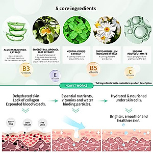 "BREYLEE Aloe Vera Eye Masks - 60 Pcs - Reduce Puffy Eyes & Dark Circles, Firm & Improve Under Eye Skin, Pure Natural Extracts for Youthful Appearance & Reduction of Fine Lines and Wrinkles."