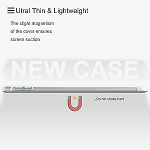 Aoub Case for iPad 6th/5th Generation 9.7 inch, Trifold Stand Auto Sleep/Wake Slim Smart Cover Frosted Translucent Soft TPU Shockproof Case with Pencil Holder for iPad 9.7 2018/2017, Purple