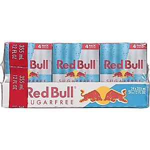 Red Bull Sugar Free Energy Drink, 12 Fl Oz, 24 Cans (6 Packs of 4)