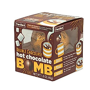 Hot Chocolate BOMB 4 Pack, Flavors include (1) Original Flavor Melting Ball, (1) Salted Caramel, (1) Double Chocolate, & (1) Peppermint Hot Cocoa Easter Basket Stuffer Gift By Frankford Candy
