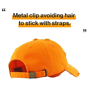 KBETHOS KBE-VINTAGE ORG Vintage Washed Cotton Baseball Cap, Orange