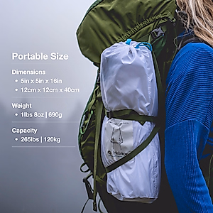 Helinox Chair Zero Ultralight Highback Backpacking Chair, Black