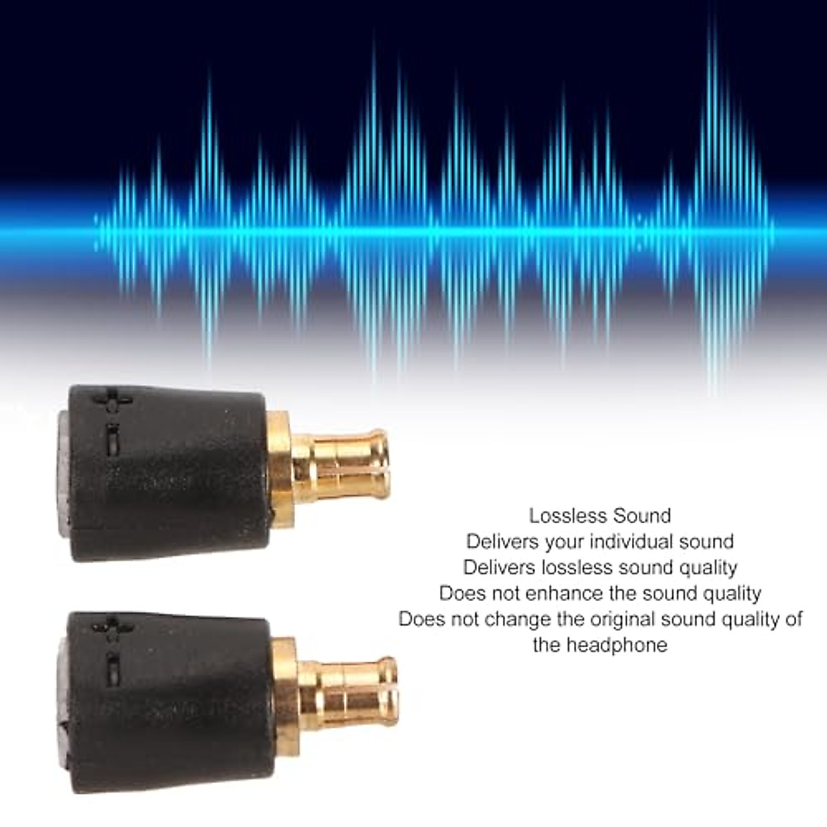 Headphone Cable Connector Lossless Audio Male to Female Lightweight Universal A2DC to 0.78mm Adapter for E40 for LS300 for CKR100 for LS200 (Black)