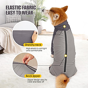 Dog Onesie for Surgery Female Male, Dog Recovery Suit for Dogs After Surgery, Breathable Dog Surgery Suit Female Spay Dog Pajamas Body Suits Prevent Shedding Suit Dog Cone Alternative Anti Licking