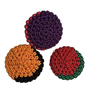 Handmade Nylon Kitchen Scrubbers - Pot Scrubbers - Sponge - Scouring Pad - Reusable - Scrubbies - set of 3 (or 4) - double thickness - large