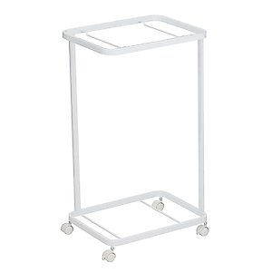 Yamazaki Home Steel Cart for Tower Laundry Basket Wagon, White
